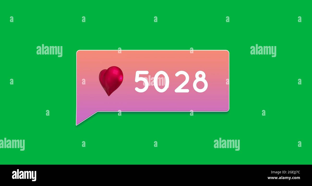 Gradient chat box with numbers 4k Stock Photo - Alamy