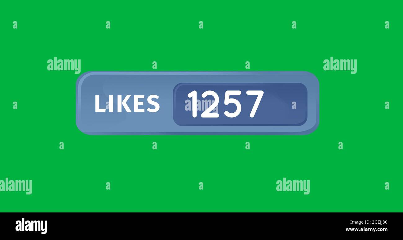 Numbers of likes in a blue box 4k Stock Photo - Alamy