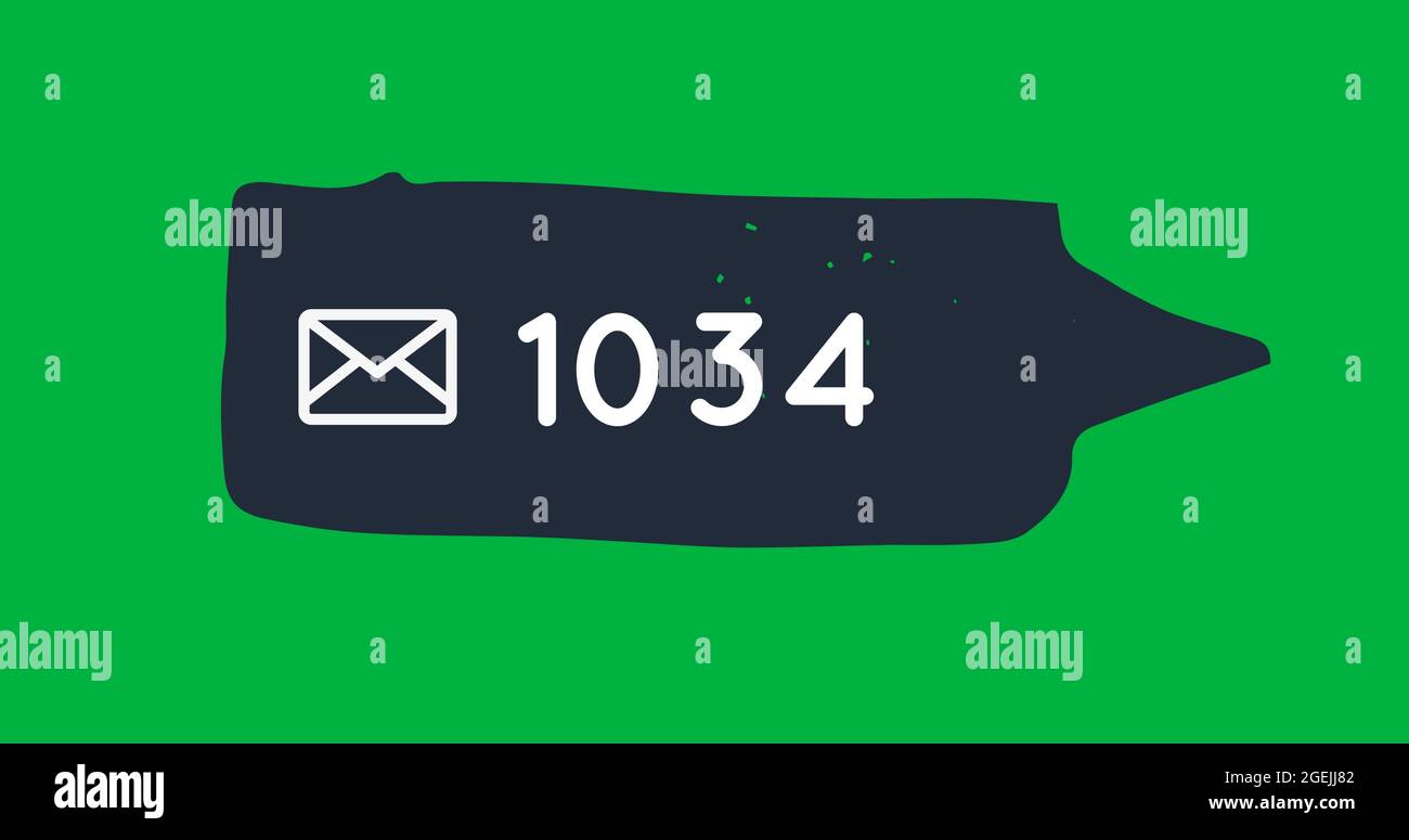 Numbers of messages in a chat box 4k Stock Photo - Alamy