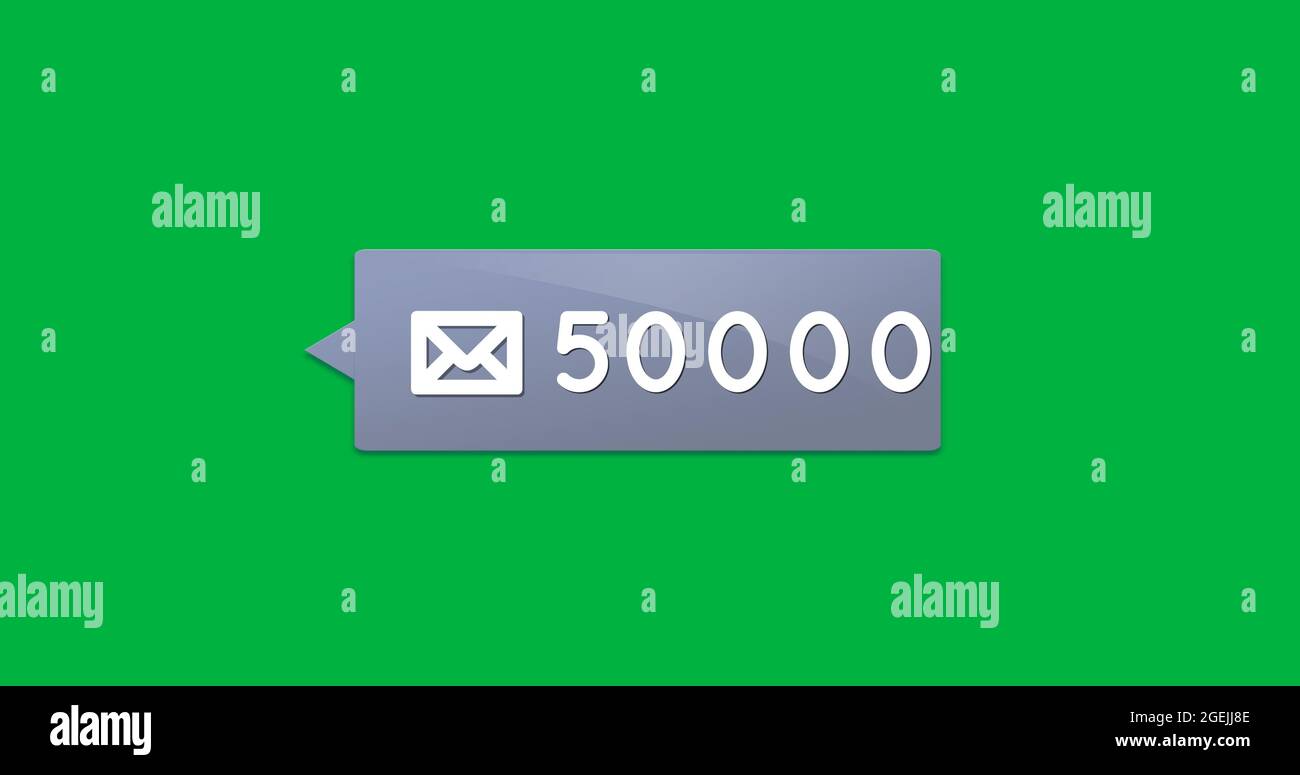 Grey chat box with numbers 4k Stock Photo - Alamy