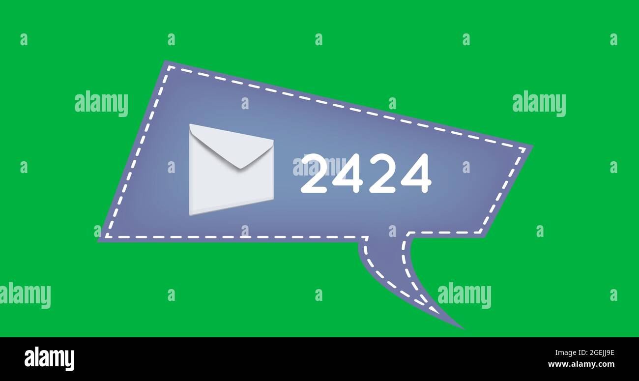 Grey chat box with numbers 4k Stock Photo - Alamy