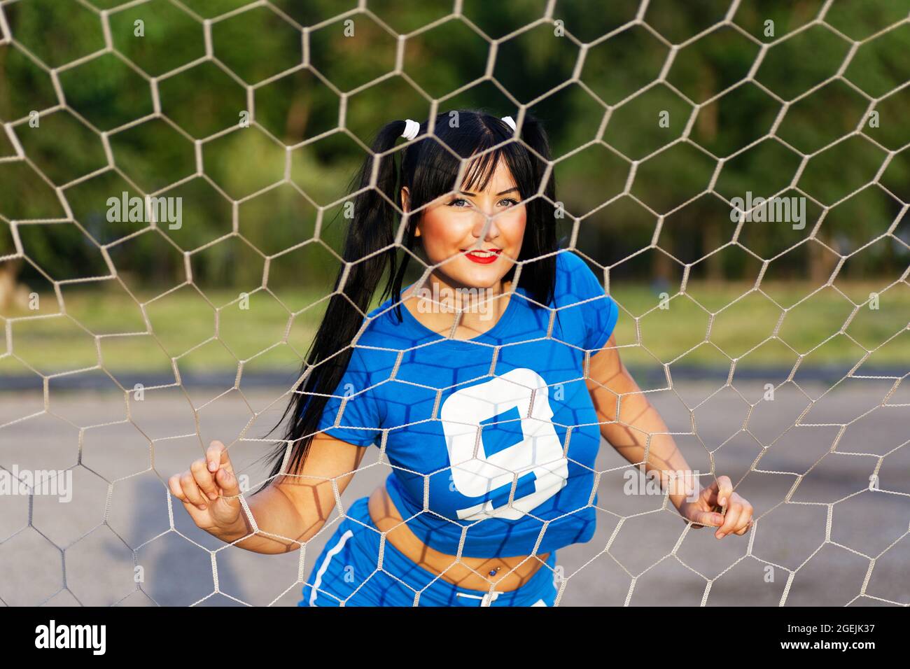 Football girl player hi-res stock photography and images - Alamy