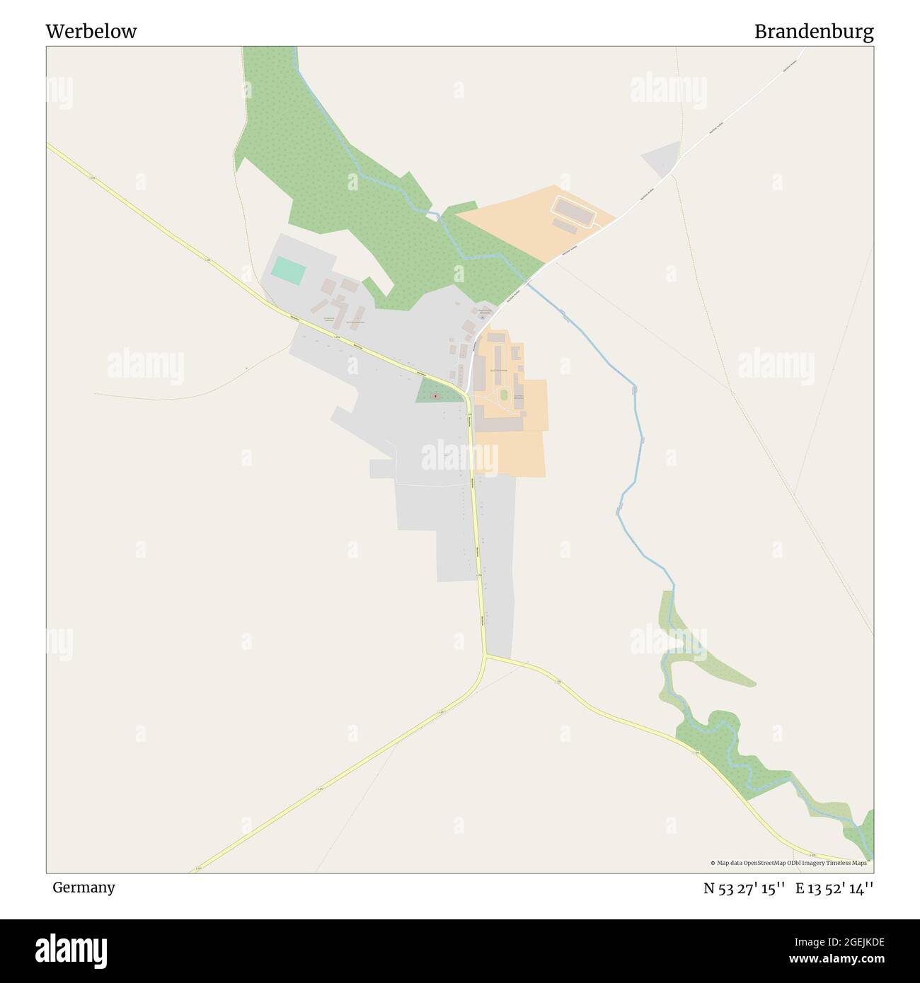 Werbelow, Germany, Brandenburg, N 53 27' 15'', E 13 52' 14'', map ...
