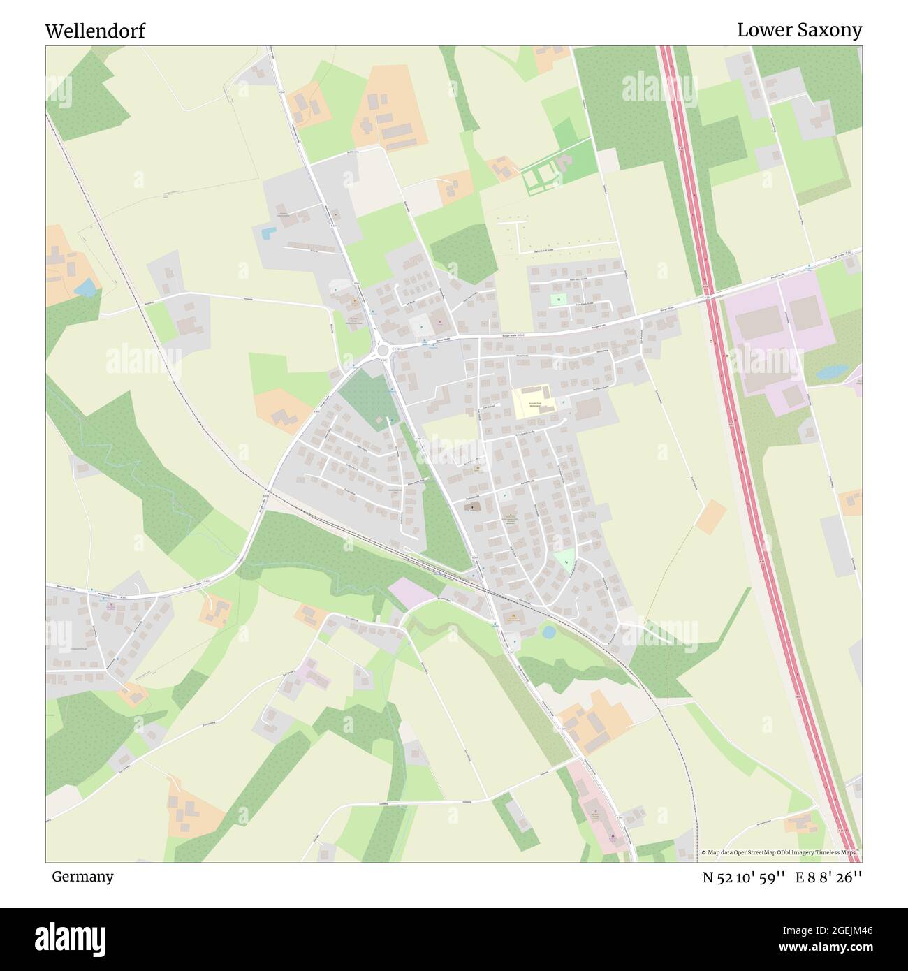 Wellendorf, Germany, Lower Saxony, N 52 10' 59'', E 8 8' 26'', map ...