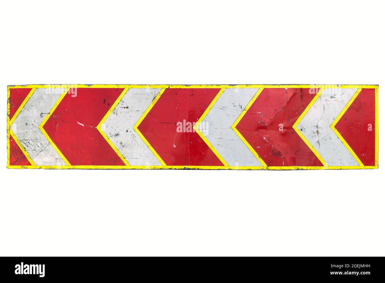 Red and white Left Arrow Direction Traffic Sign isolated on white Stock ...