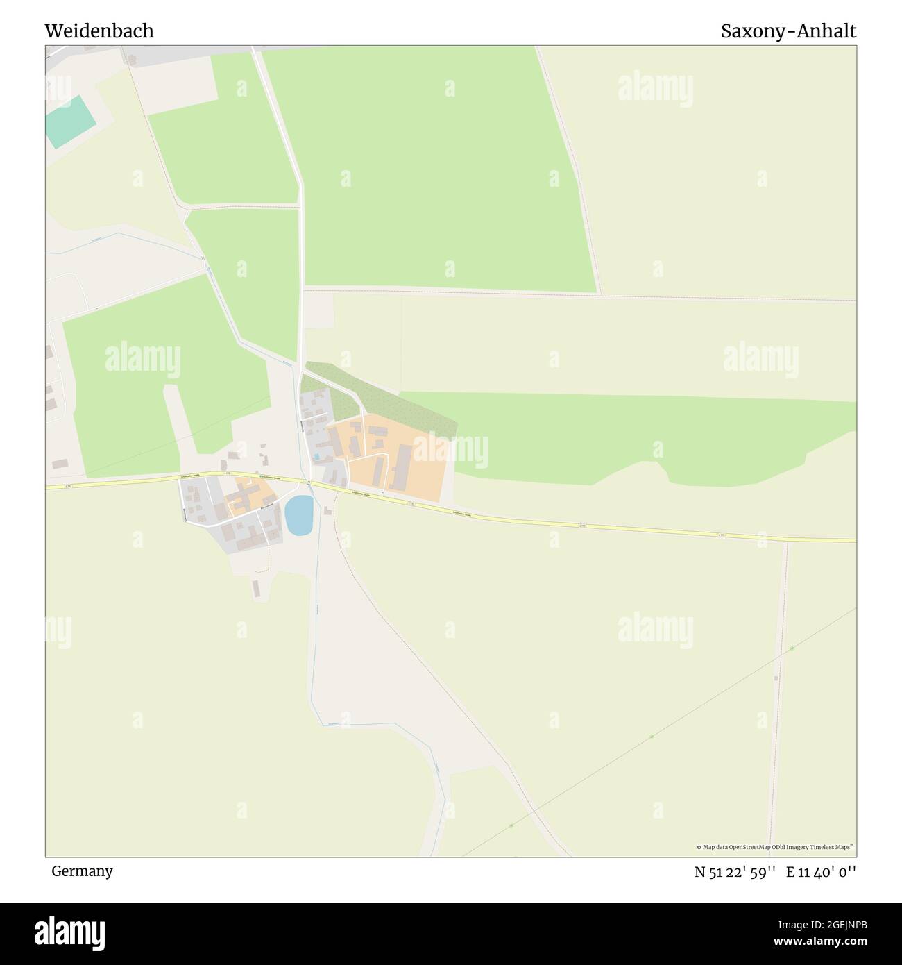 Weidenbach, Germany, Saxony-Anhalt, N 51 22' 59'', E 11 40' 0'', map ...