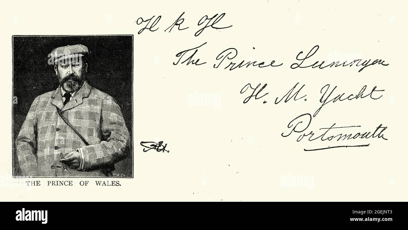 Vintage illustration of Prince of Wales, later King Edward VII ...