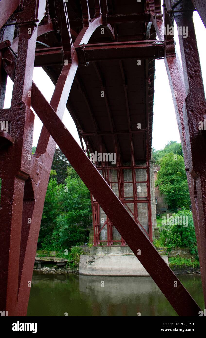 Ironbridge, England. Historic monument. Cast iron bridge built and ...