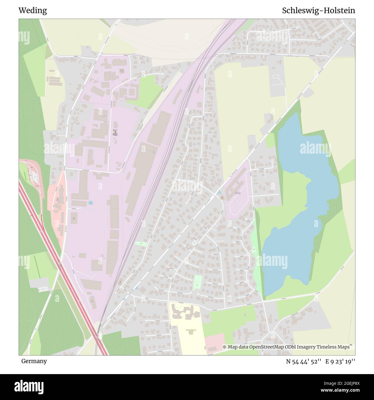 Weding, Germany, Schleswig-Holstein, N 54 44' 52'', E 9 23' 19'', map ...