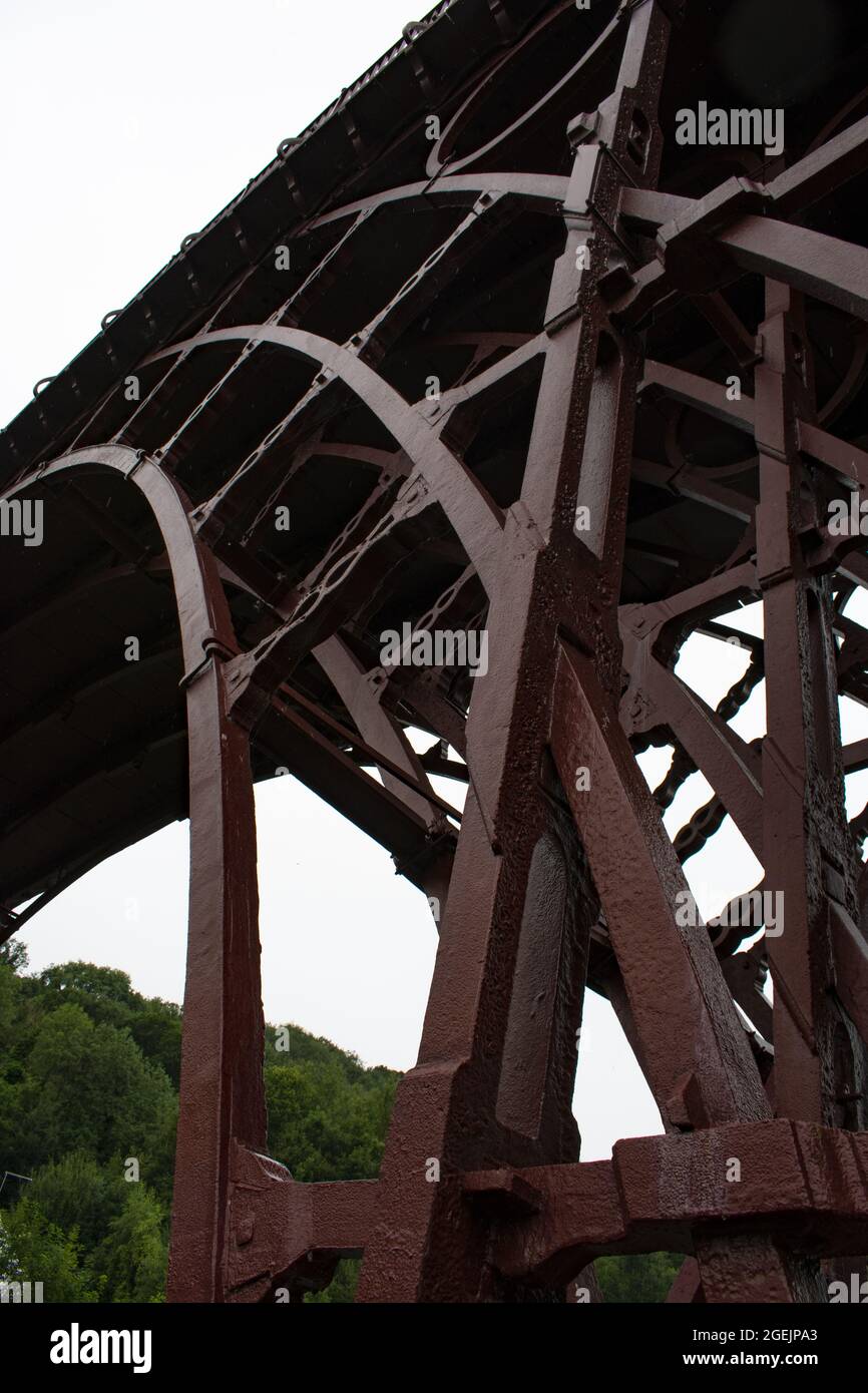 Ironbridge, England. Historic monument. Cast iron bridge built and ...