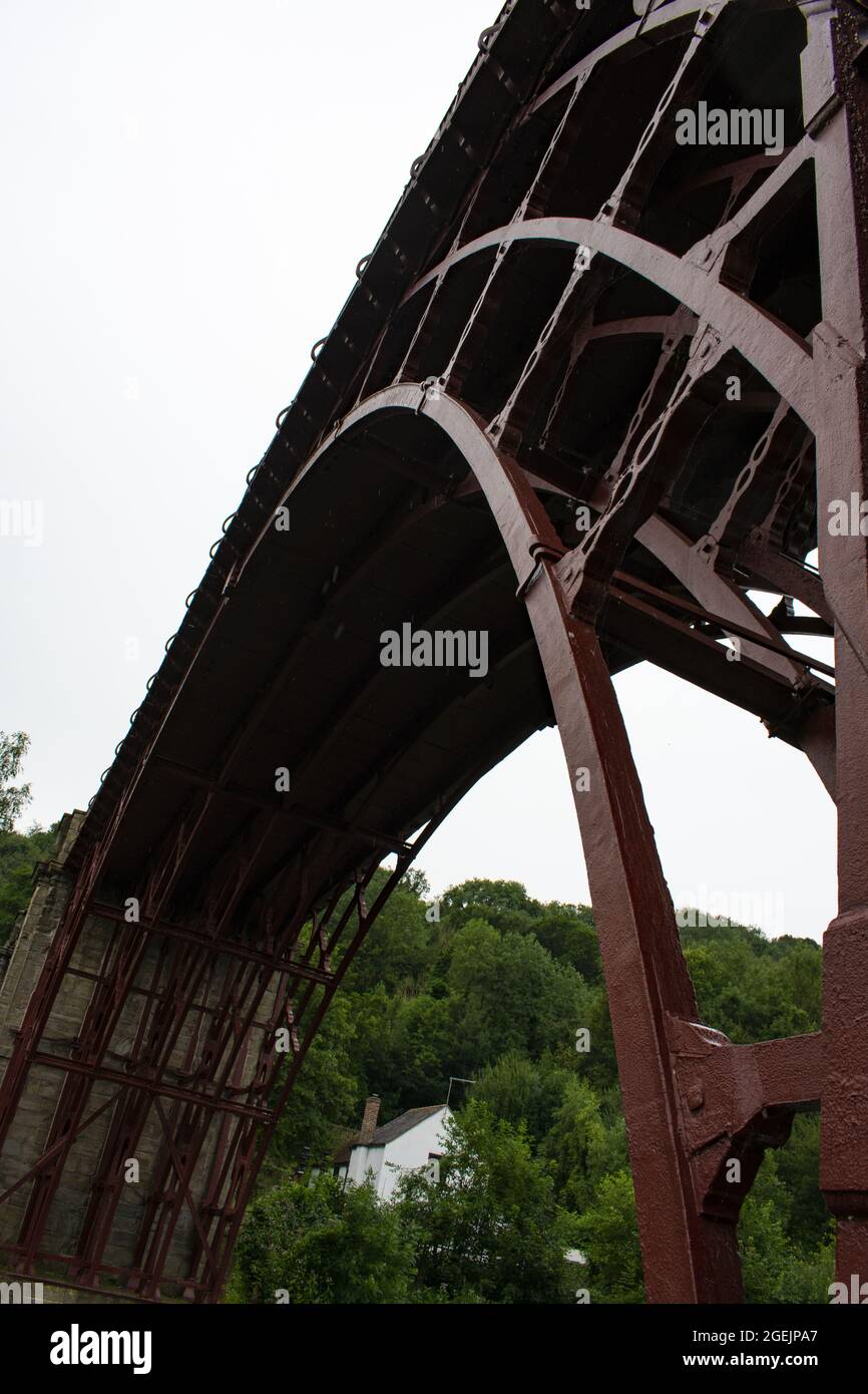Ironbridge, England. Historic monument. Cast iron bridge built and ...