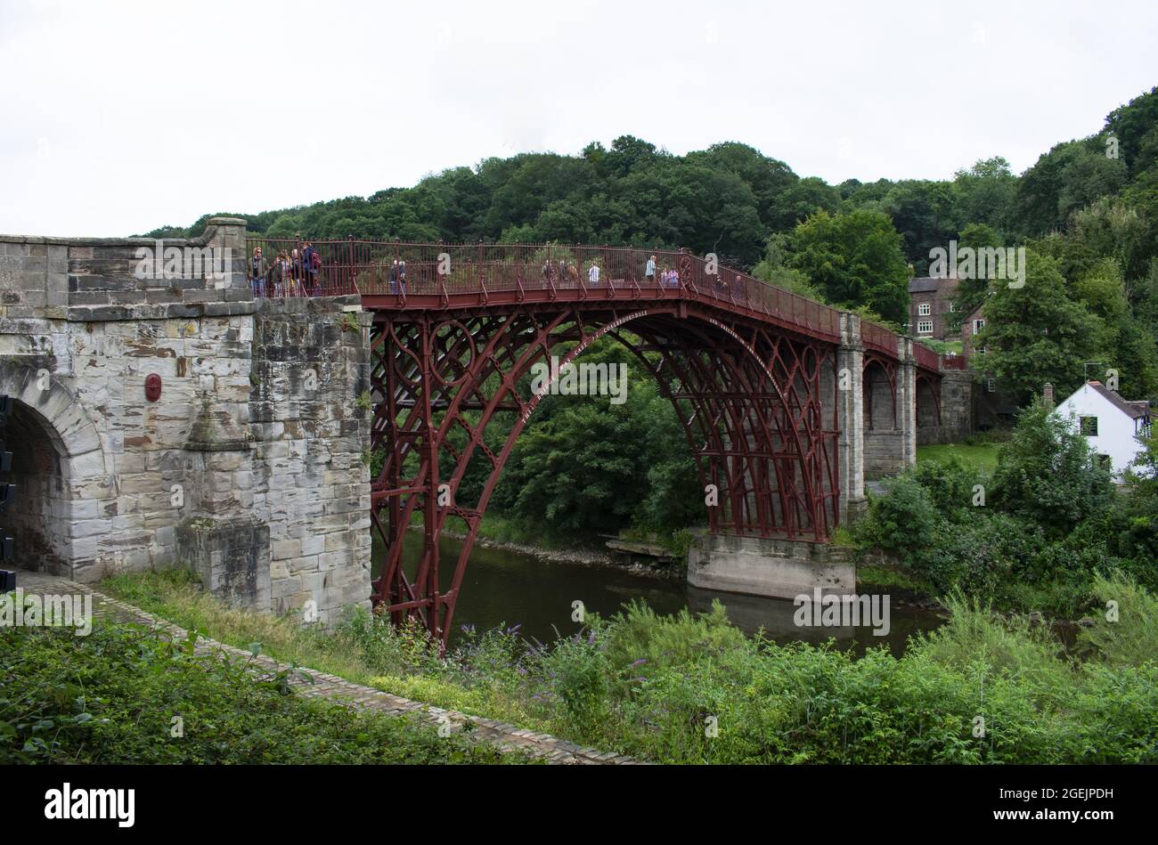 Ironbridge, England. Historic monument. Cast iron bridge built and ...