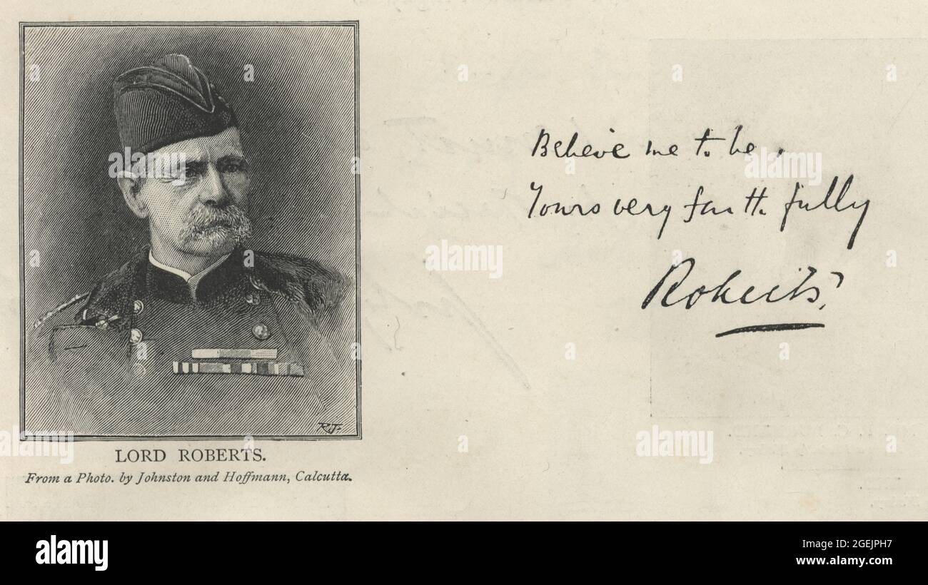 Frederick Roberts, 1st Earl Roberts a British Victorian era general who ...