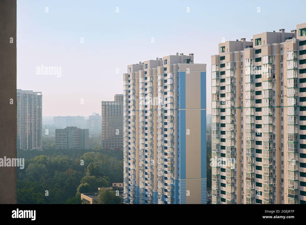 modern city - skyscrapers in sleeping quarters. Living, lifestyle ...