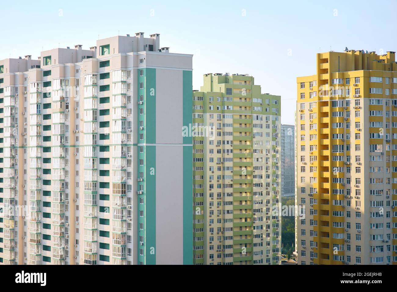 modern city - skyscrapers in sleeping quarters. Living, lifestyle ...