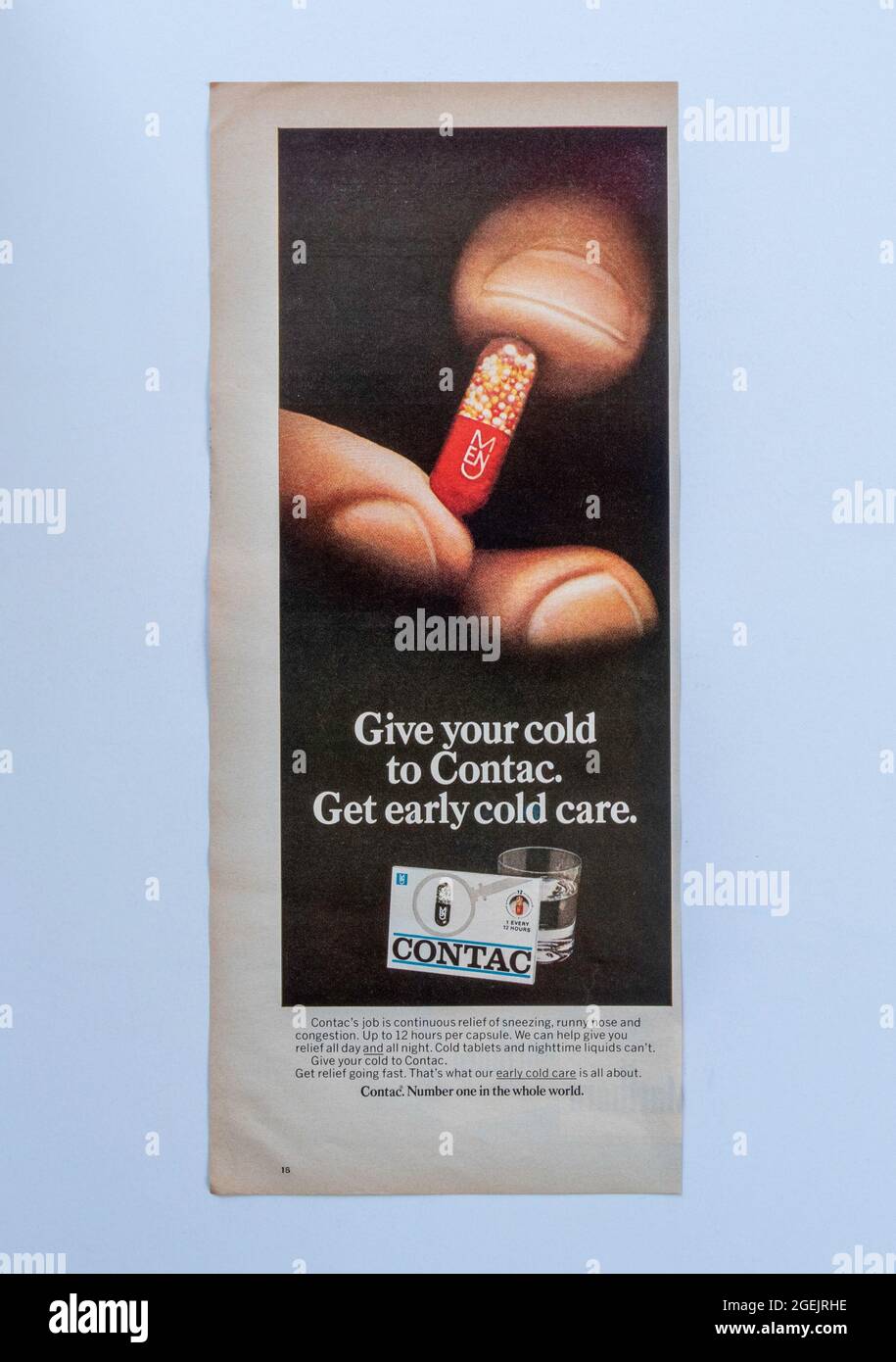 Contac pills hi-res stock photography and images - Alamy