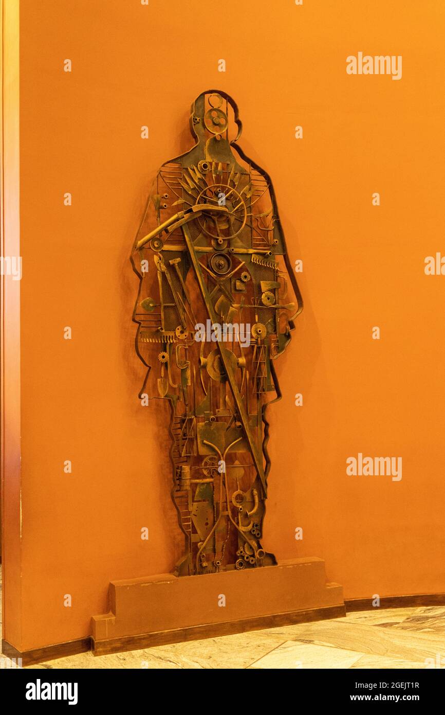 Artwork displayed in the museum inside Statue of Unity complex at ...