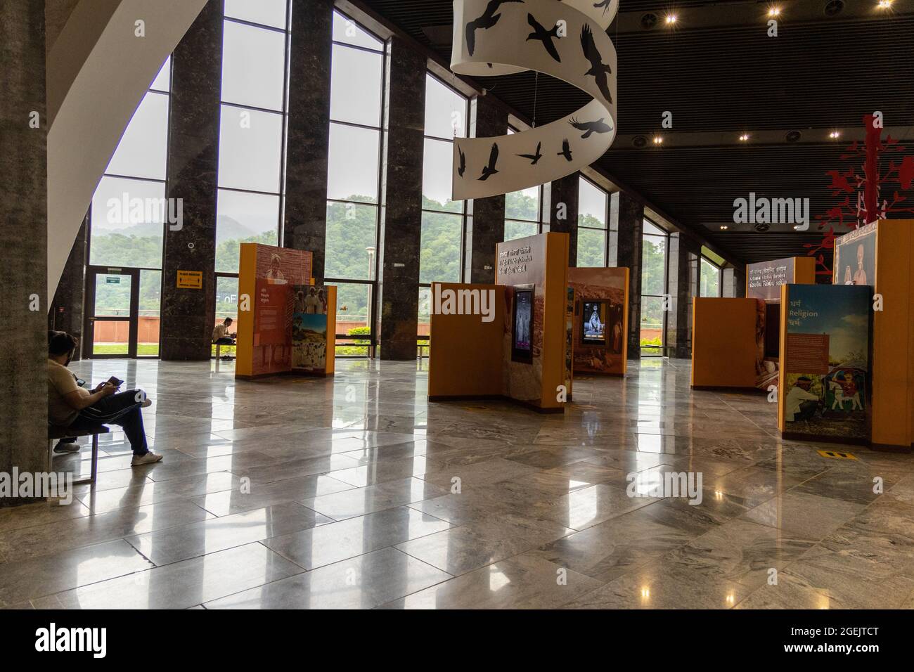 Interior view of the museum inside Statue of Unity complex at Narmada ...