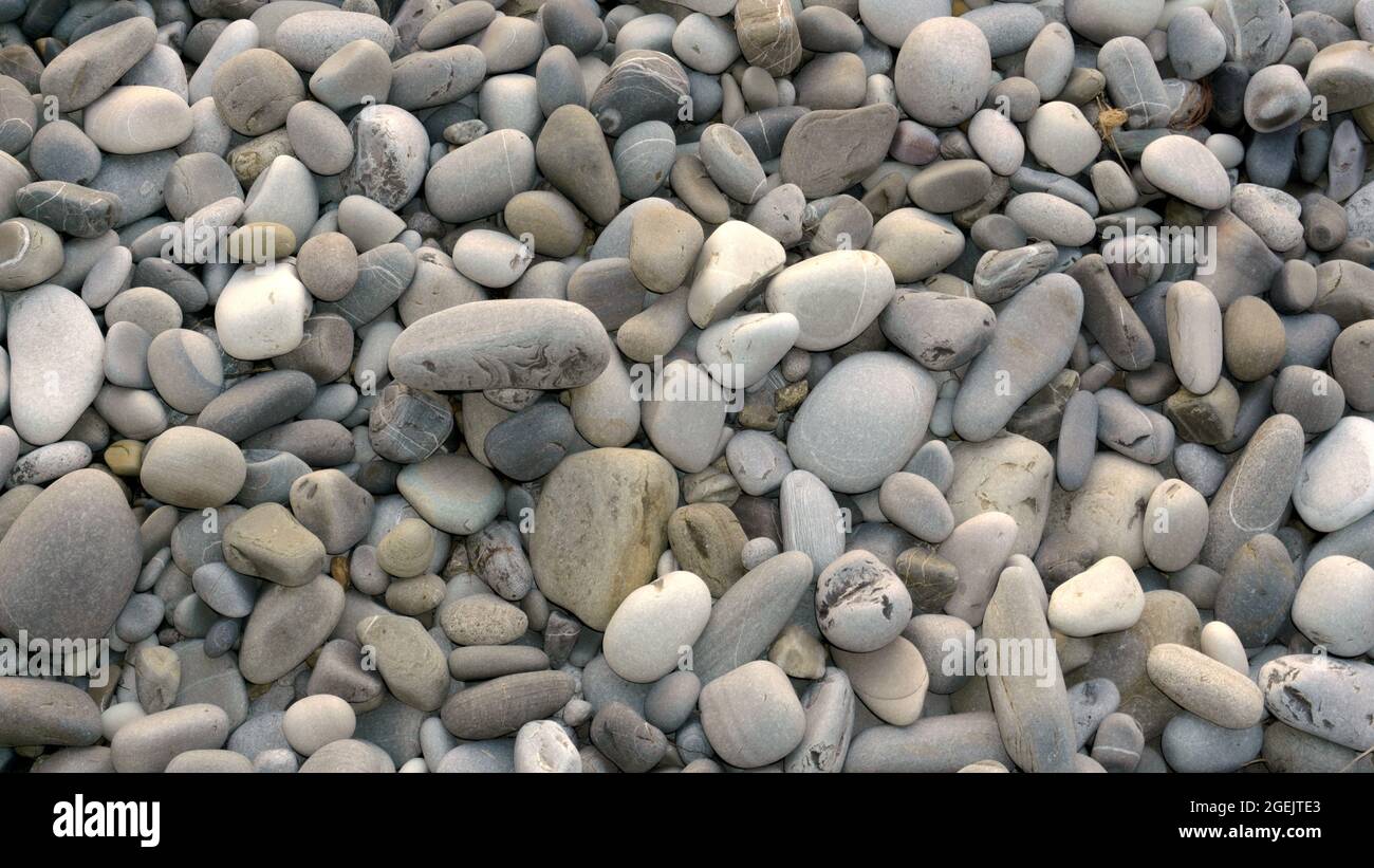 Sea stones background with small pebbles or stone in garden or in the ...
