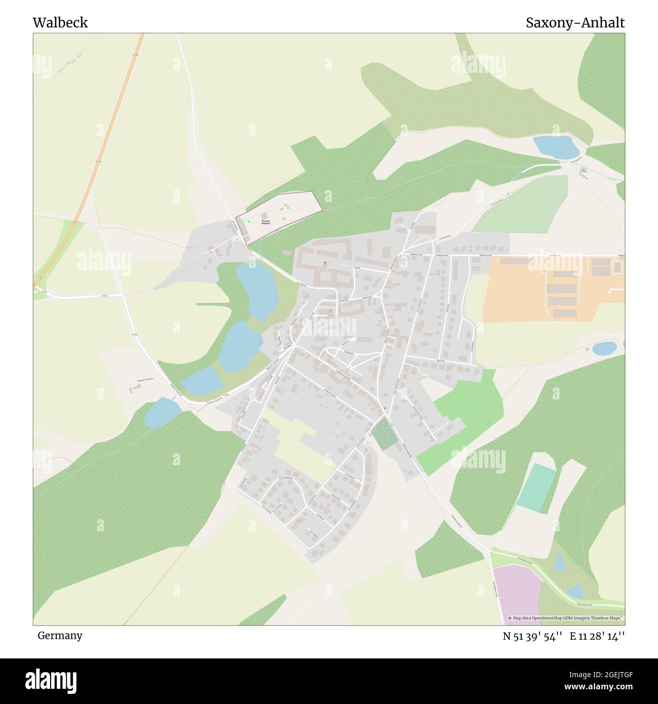 Walbeck, Germany, Saxony-Anhalt, N 51 39' 54'', E 11 28' 14'', map ...