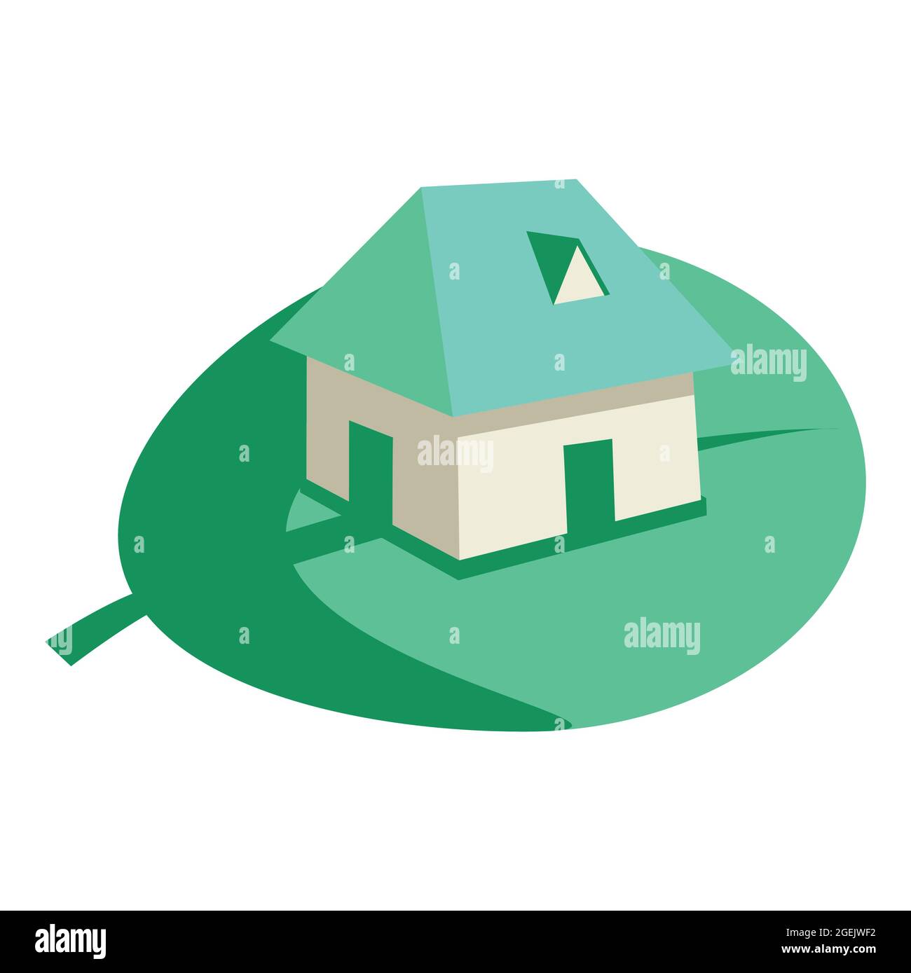 Green home logo illustration Stock Vector Image & Art - Alamy