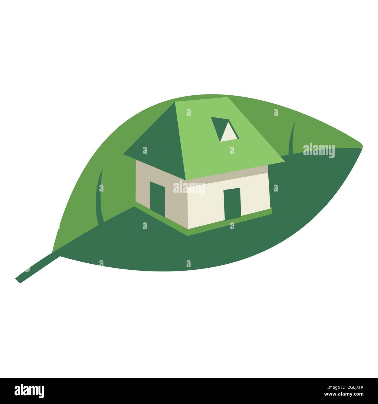 Green home save nature illustration Stock Vector Image & Art - Alamy