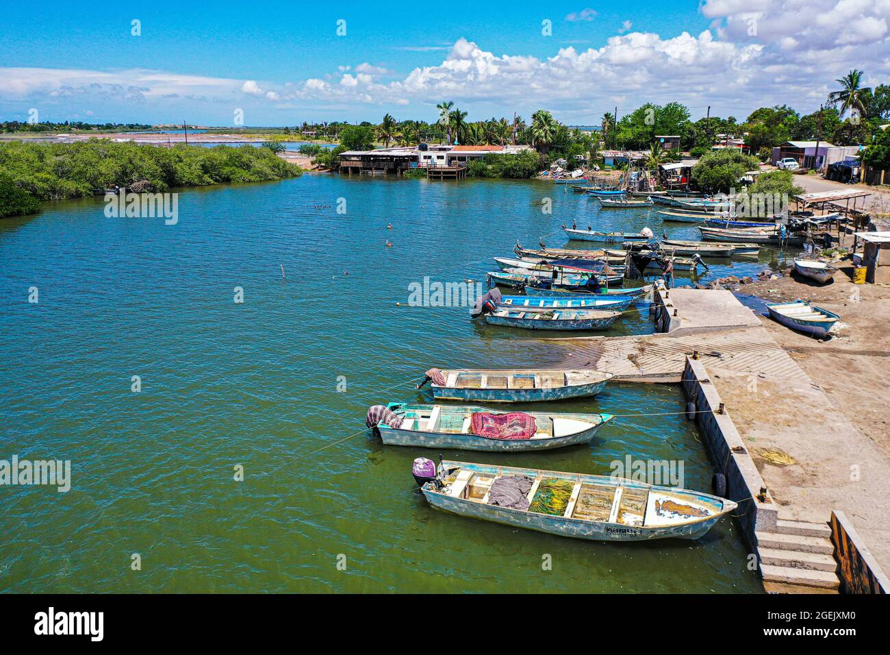 Yavaros port, Yavaros bay in the municipality of Huatabampo, Sonora ...