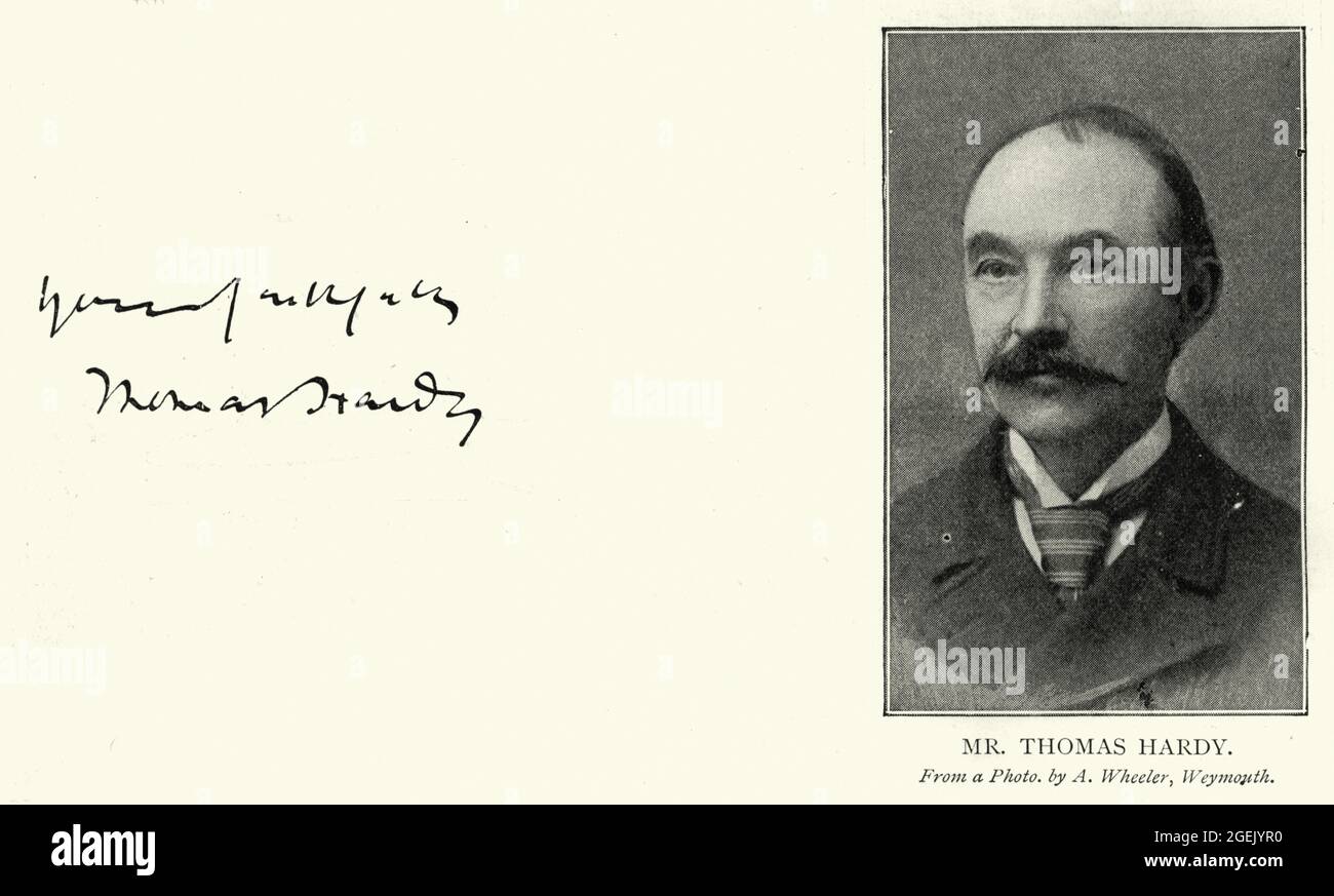 Vintage photograph of Thomas Hardy an English novelist and poet Stock ...