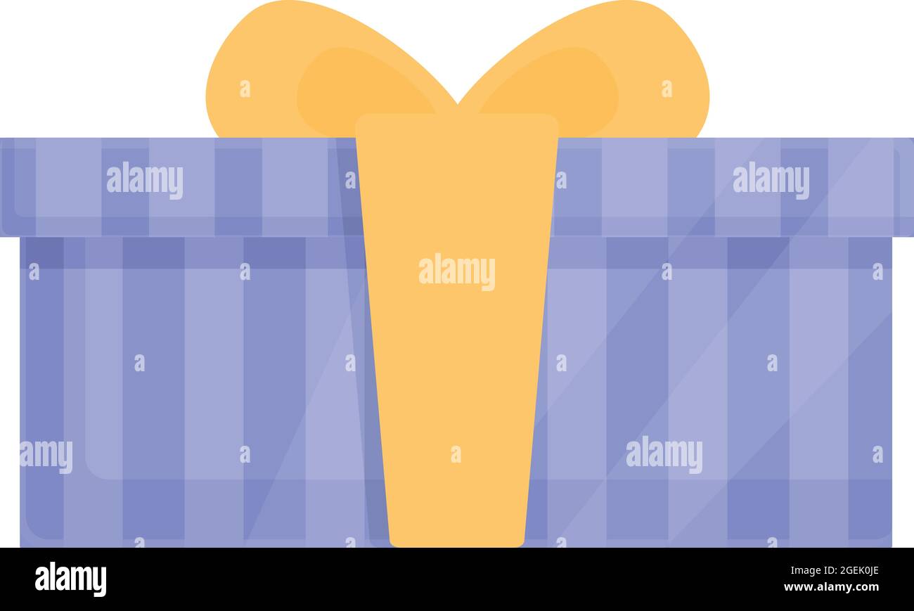 Big gift box icon cartoon vector. Reward present. Anniversary package ...