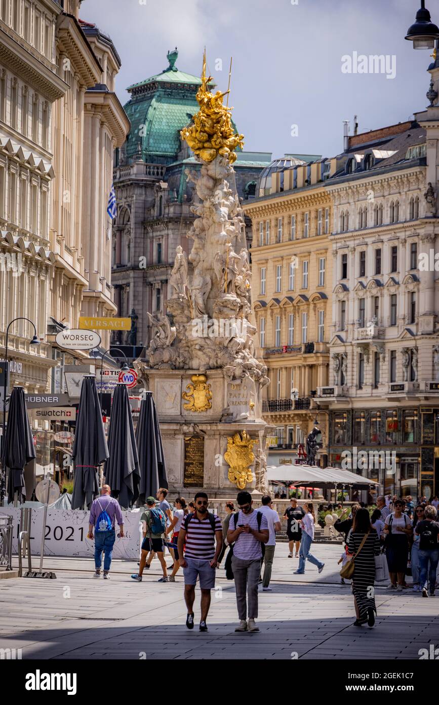 The Column of The Trinity in Vienna also called Plaque column in the ...