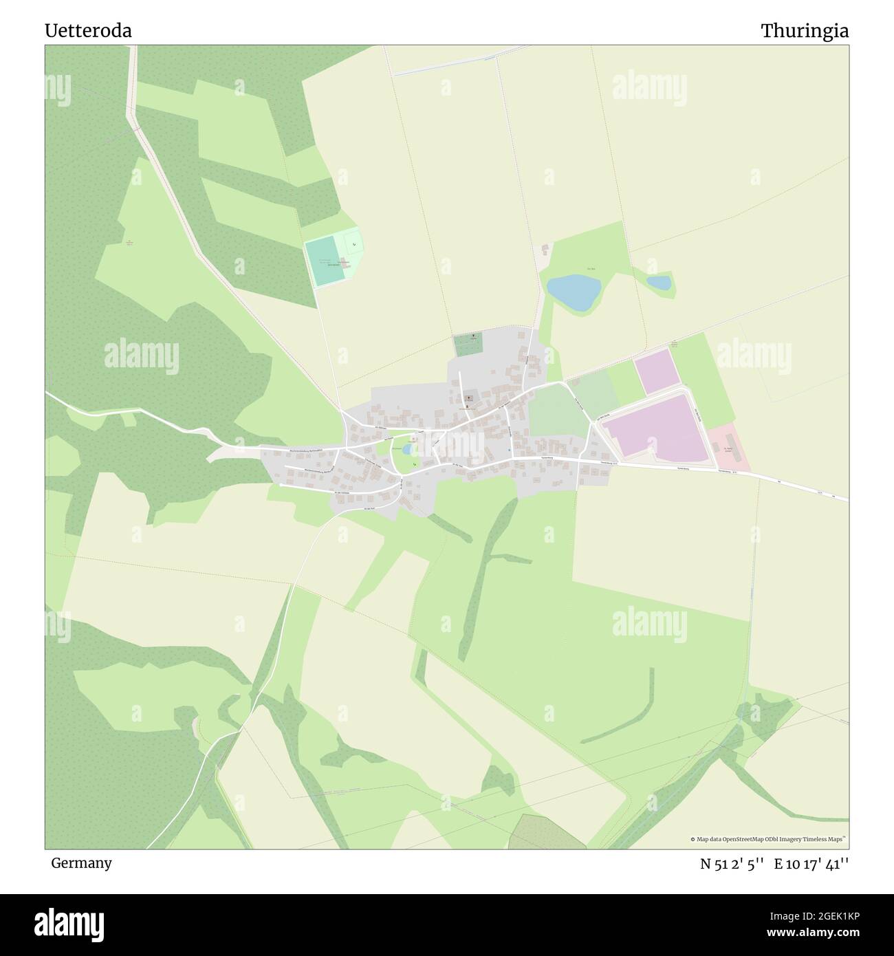 Uetteroda, Germany, Thuringia, N 51 2' 5'', E 10 17' 41'', map ...