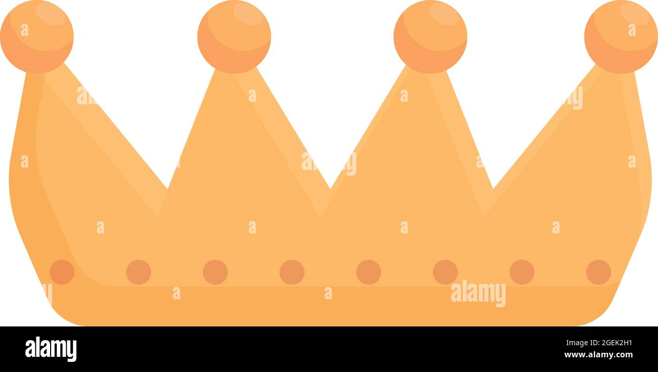 Party crown icon cartoon vector. Gold princess. Baby birthday Stock ...