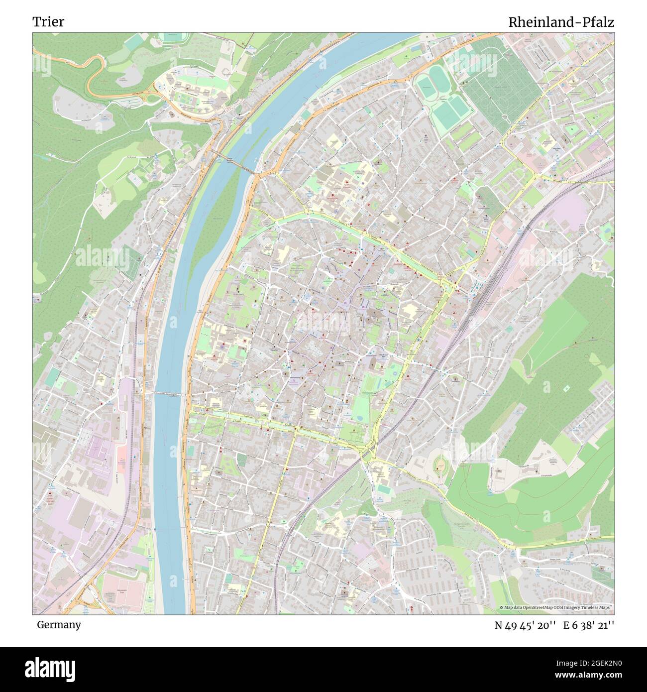 Map of trier hi-res stock photography and images - Alamy