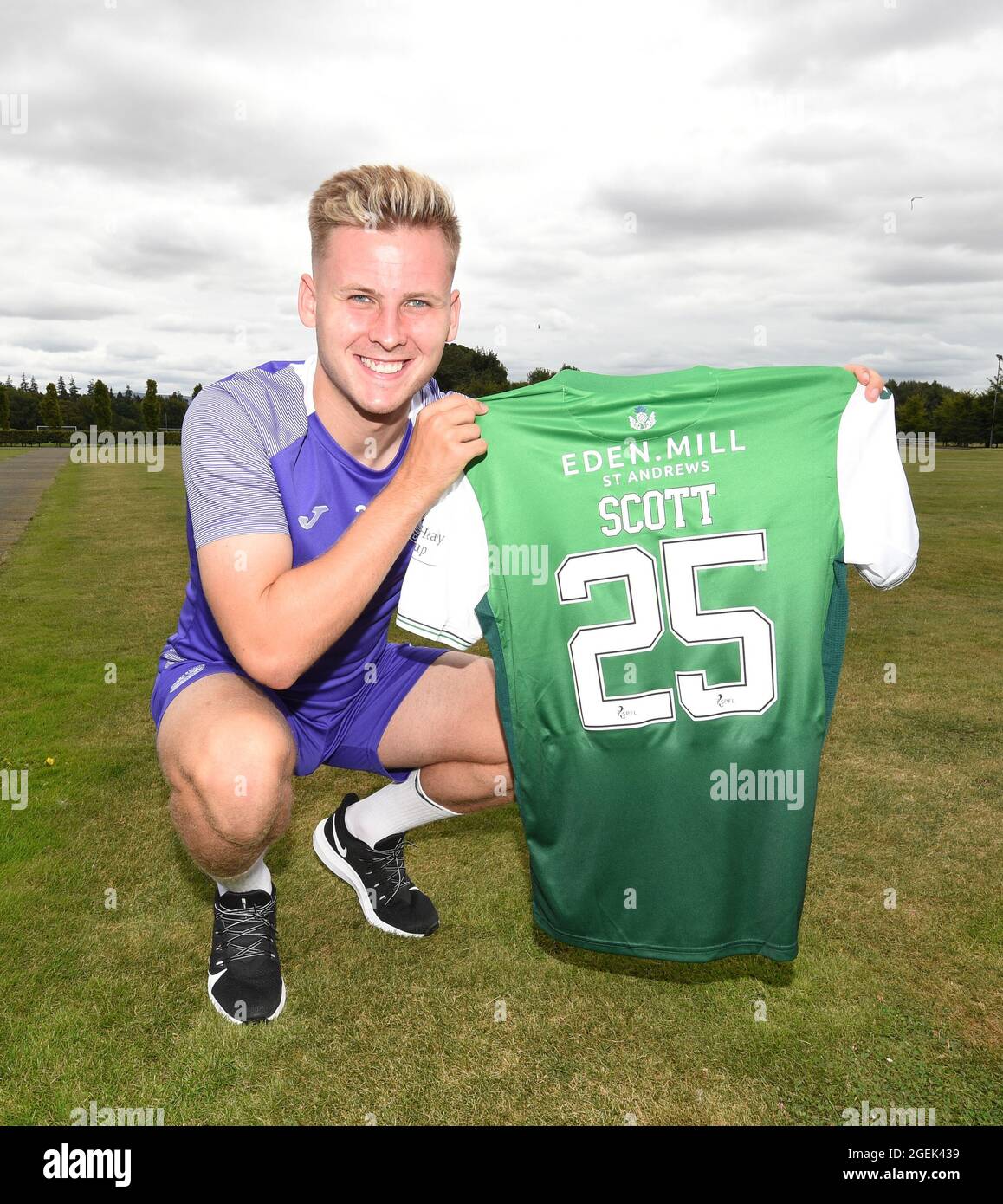 East lothian scotland uk hibernian new signing james scott hi-res stock ...