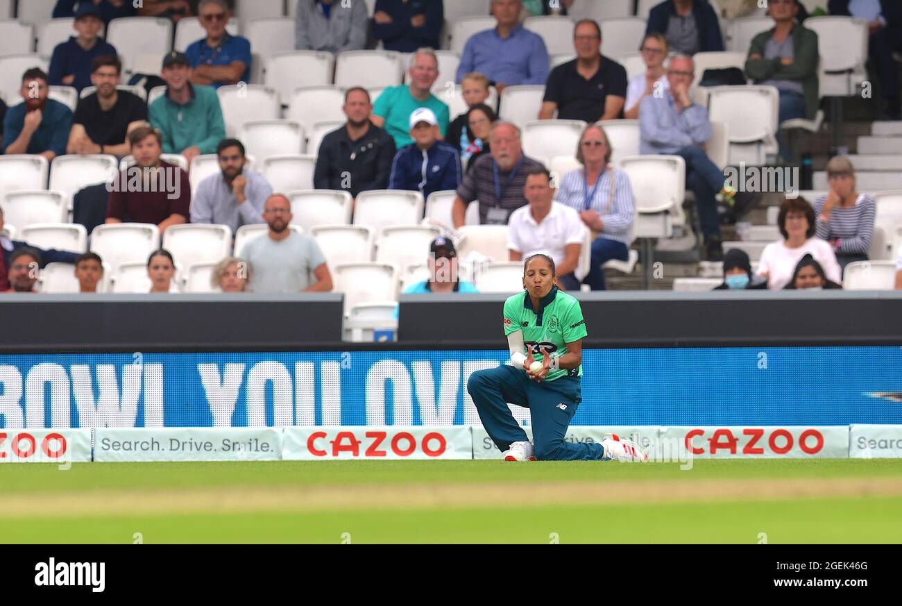 London, UK. 20 August 2021. Shabnim Ismail of The Oval Invincibles ...