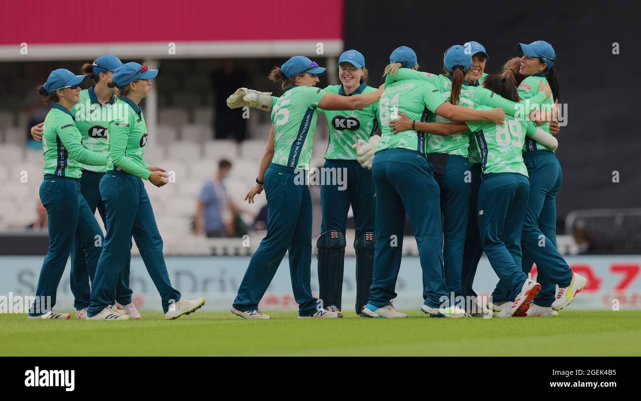 London, UK. 20 August 2021. The Oval Invincibles celebrate after ...