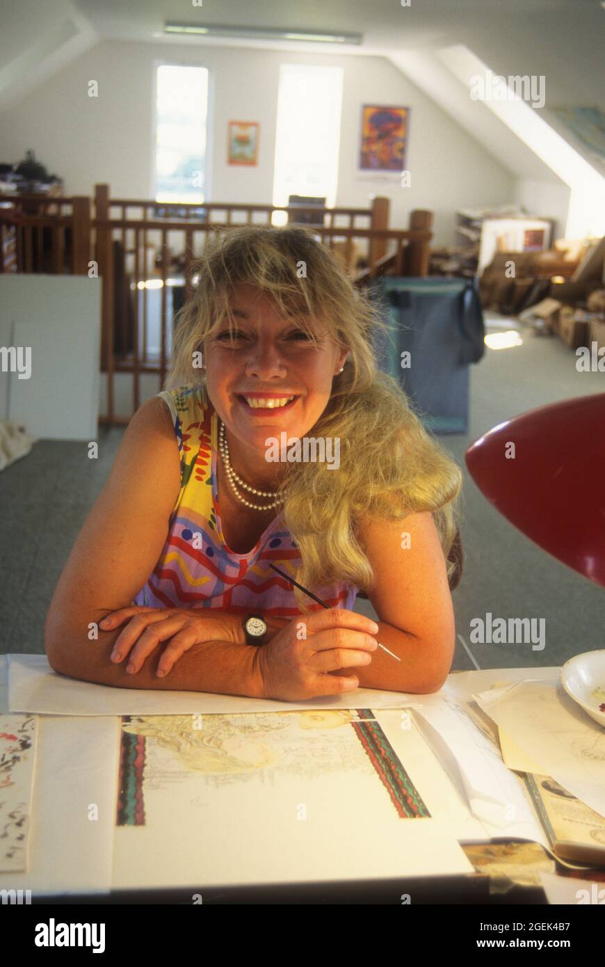 Babette Cole, English children's writer and illustrator at her home in ...