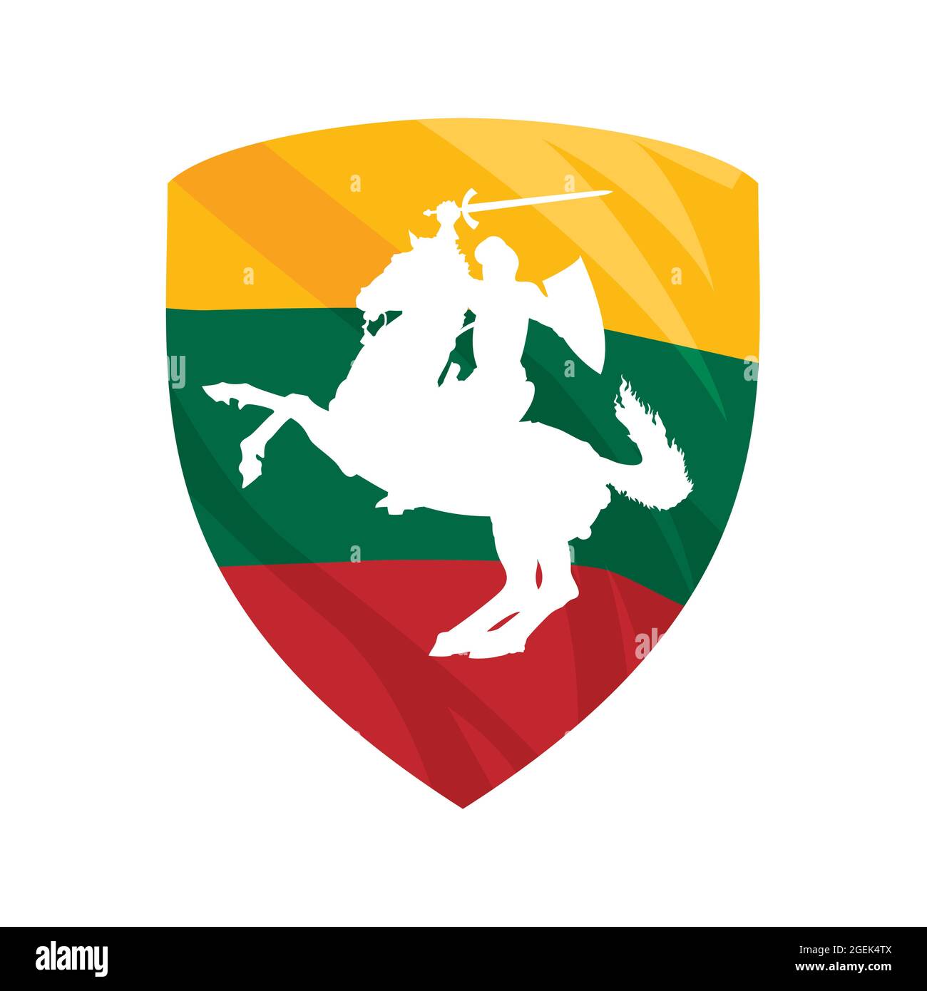 Silhouette Lithuanian Knight (Vytis), Vytautas the Great, on the ...