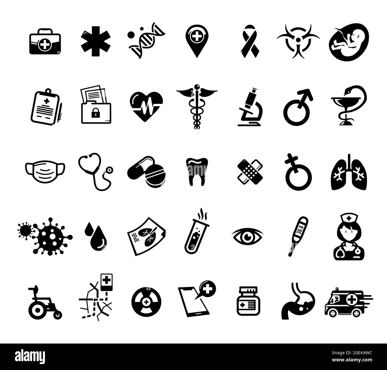 Set of medical vector signs and icons Stock Vector Image & Art - Alamy