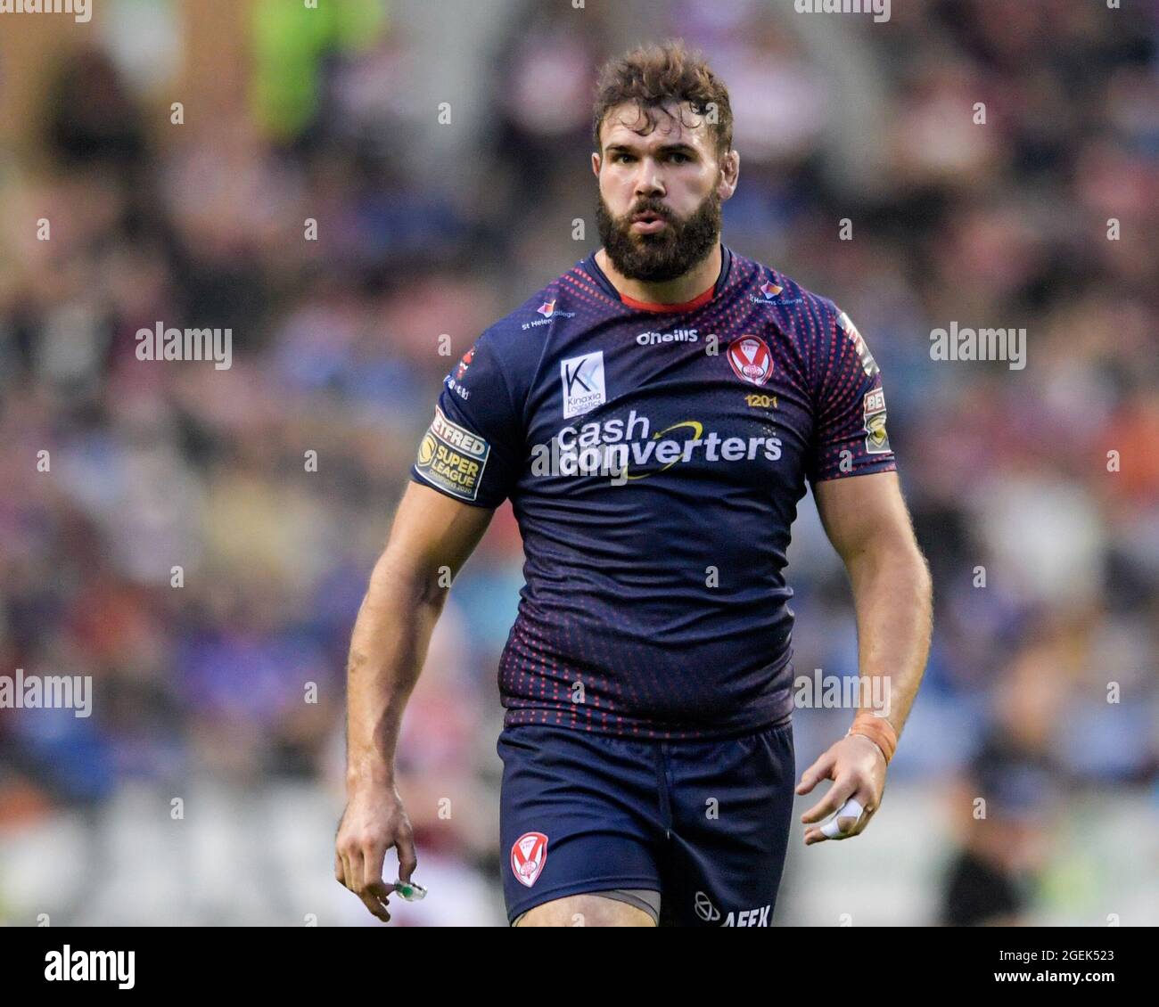Alex Walmsley (8) of St Helens in action during the game Stock Photo ...