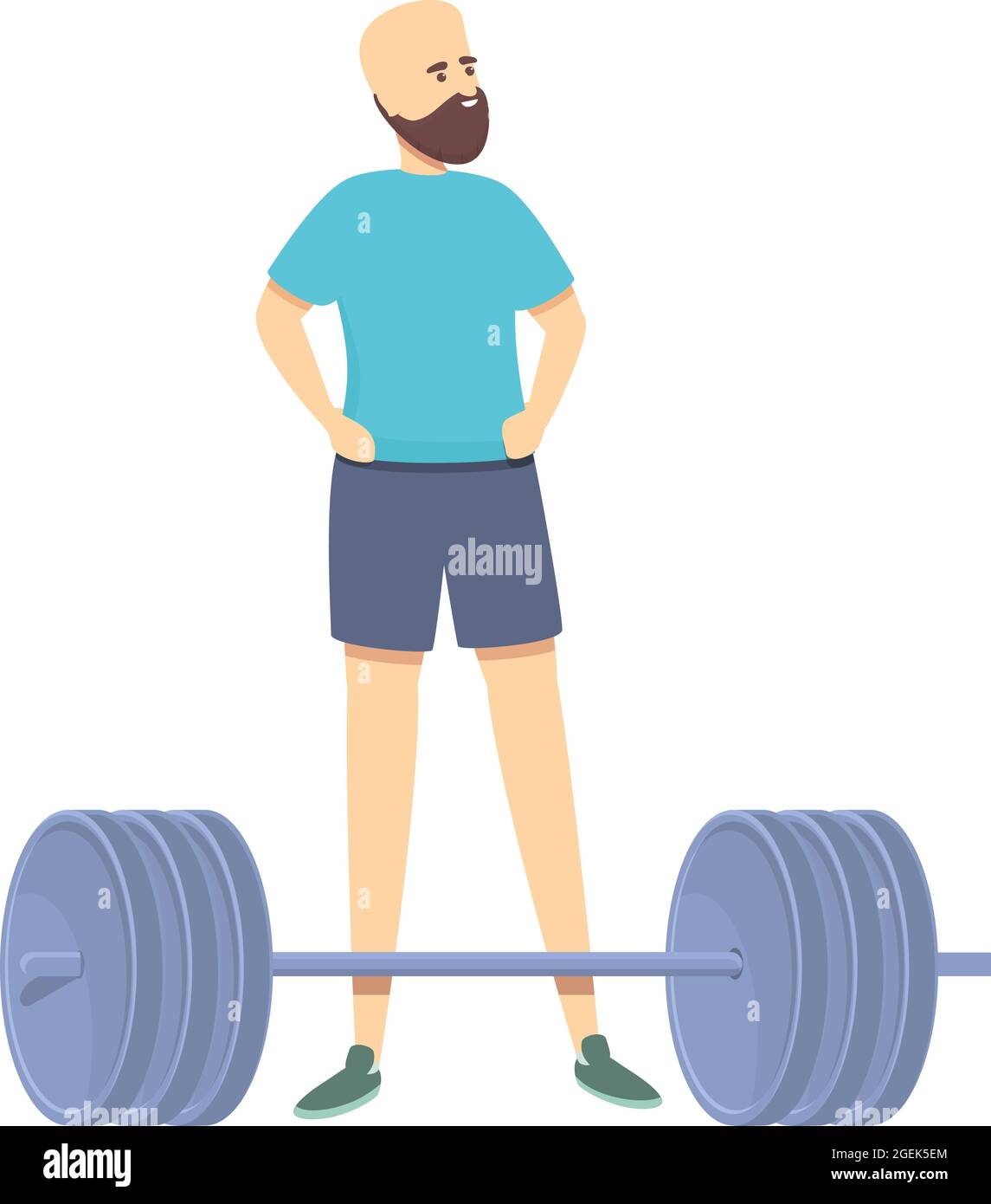 Muscular man lifting dumbbell sitting Stock Vector Images - Alamy