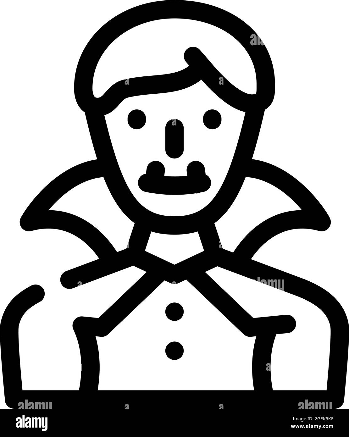 vampire fantasy character line icon vector illustration Stock Vector ...