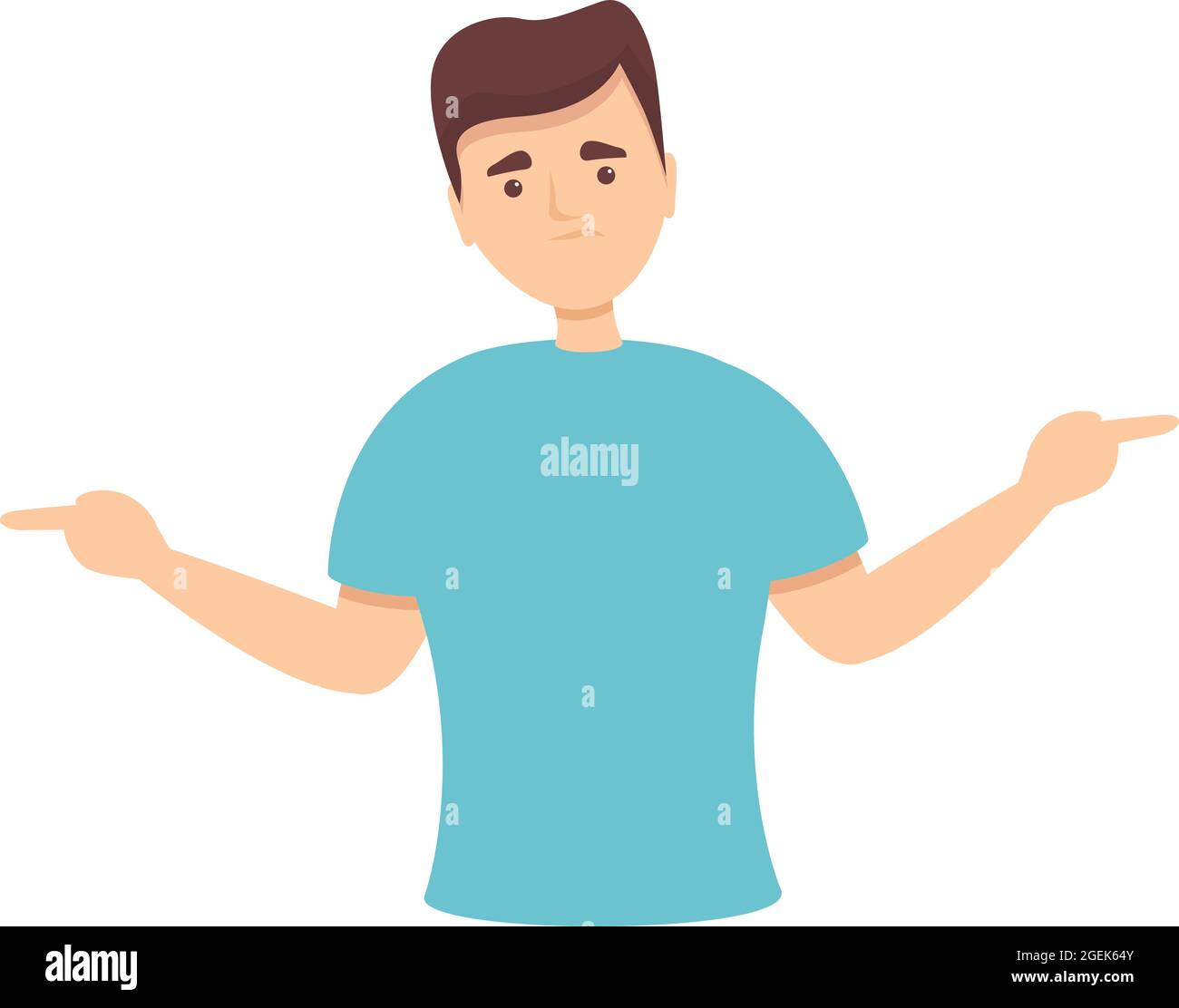 Confused man icon cartoon vector. Vuca uncertainty. Strategy choice ...