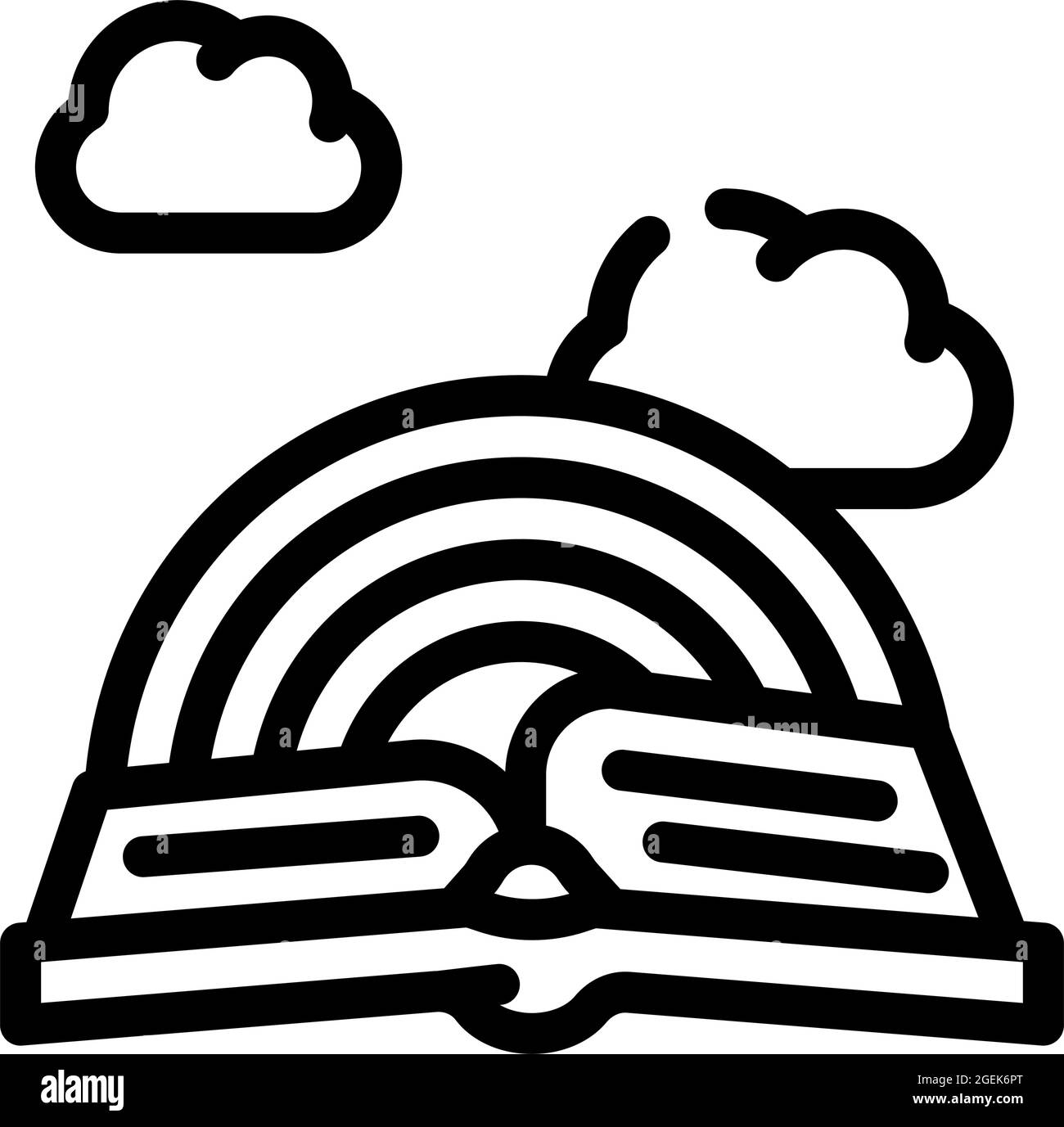 story book fairy tale line icon vector illustration Stock Vector Image ...