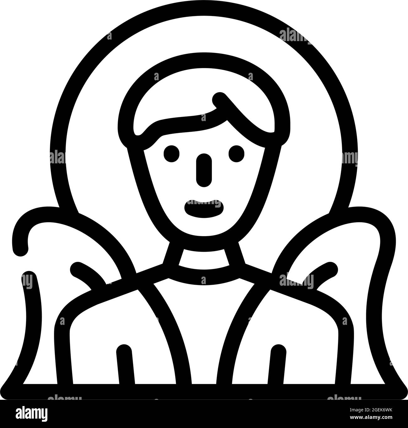 angel fantasy character line icon vector illustration Stock Vector ...