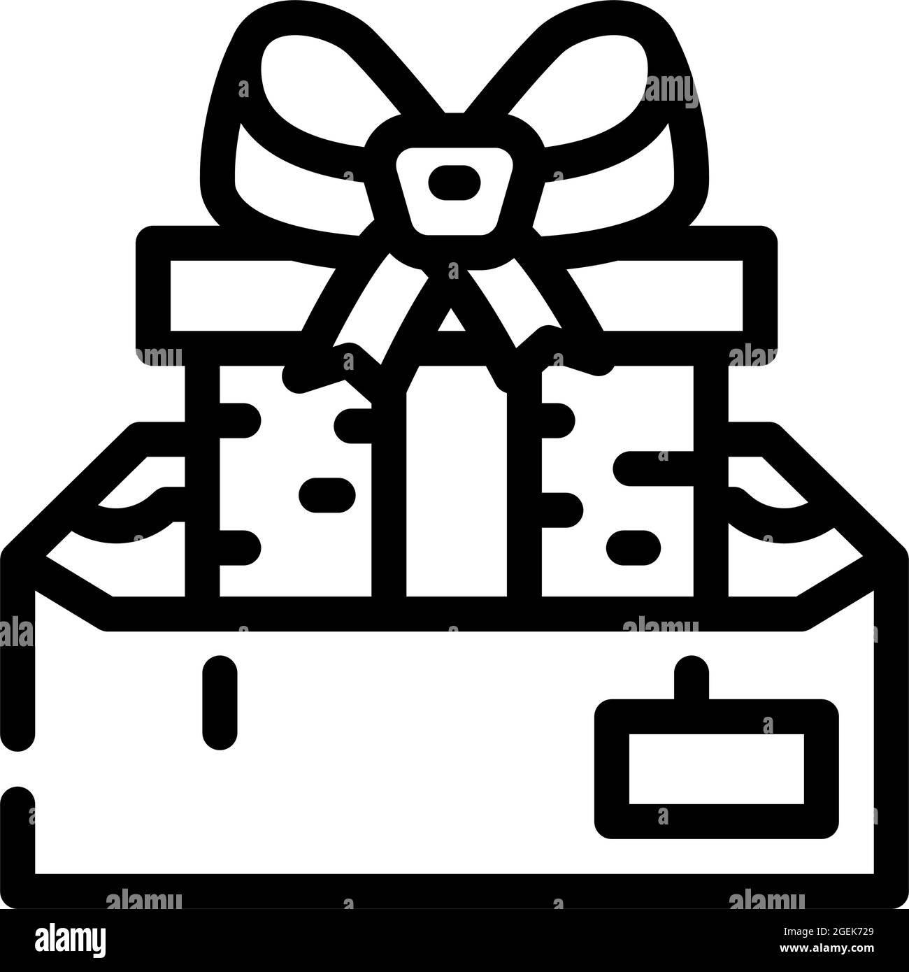 delivery gift line icon vector illustration Stock Vector Image & Art ...