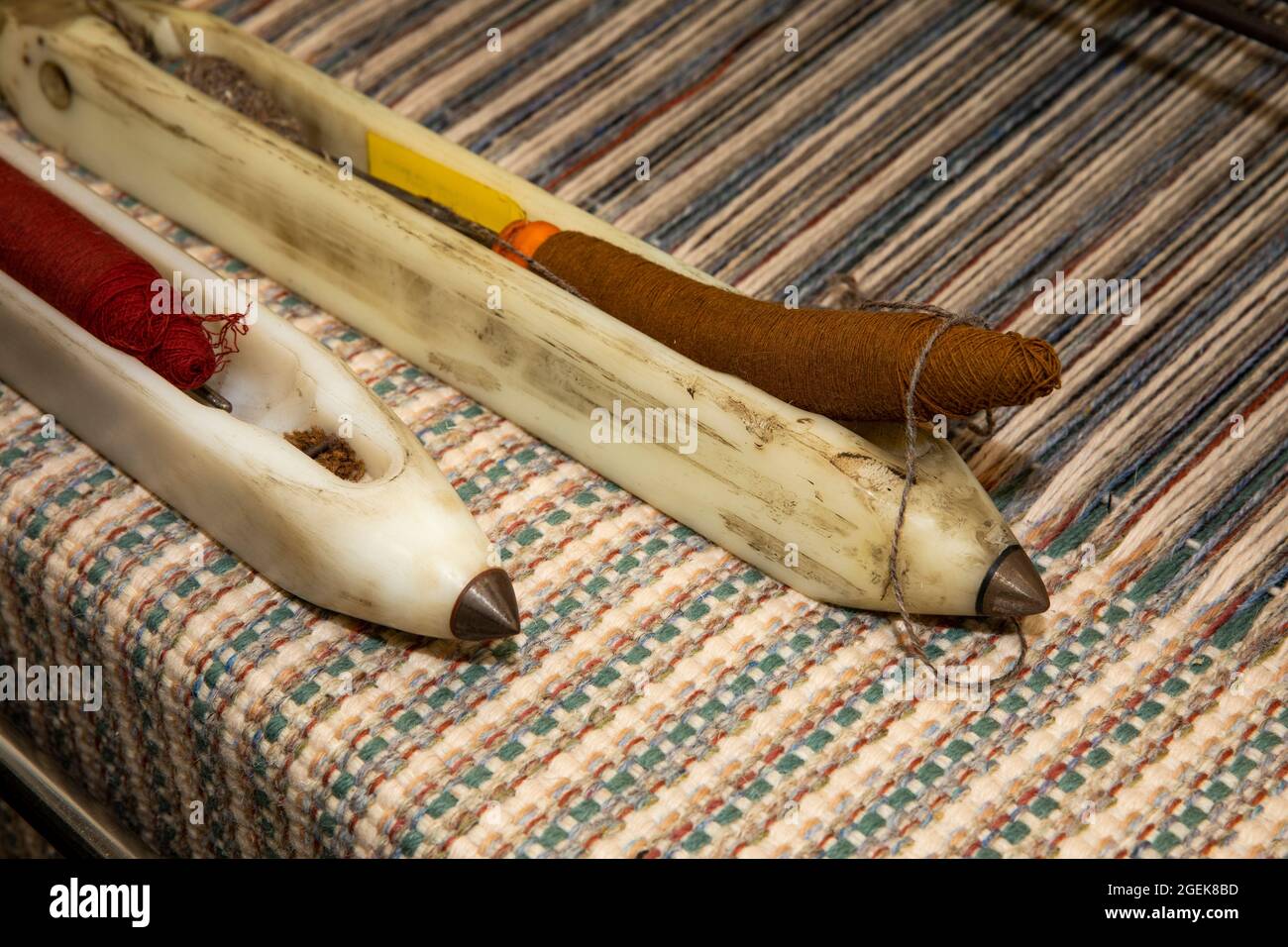 UK, England, Oxfordshire, Filkins, Cotswold Woollen Weavers, museum ...