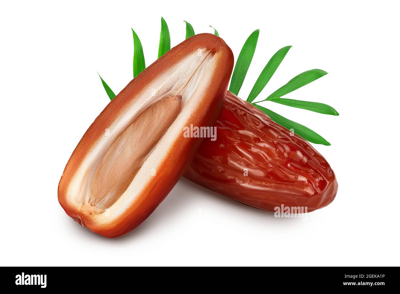 Dates isolated on white background with clipping path and full depth of ...