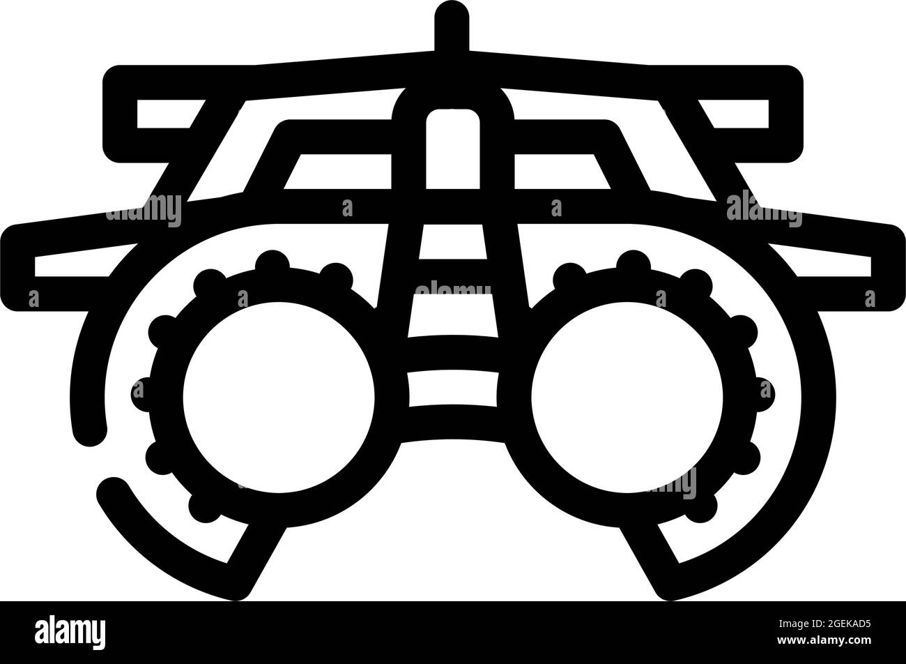 trial frame ophthalmology line icon vector illustration Stock Vector ...
