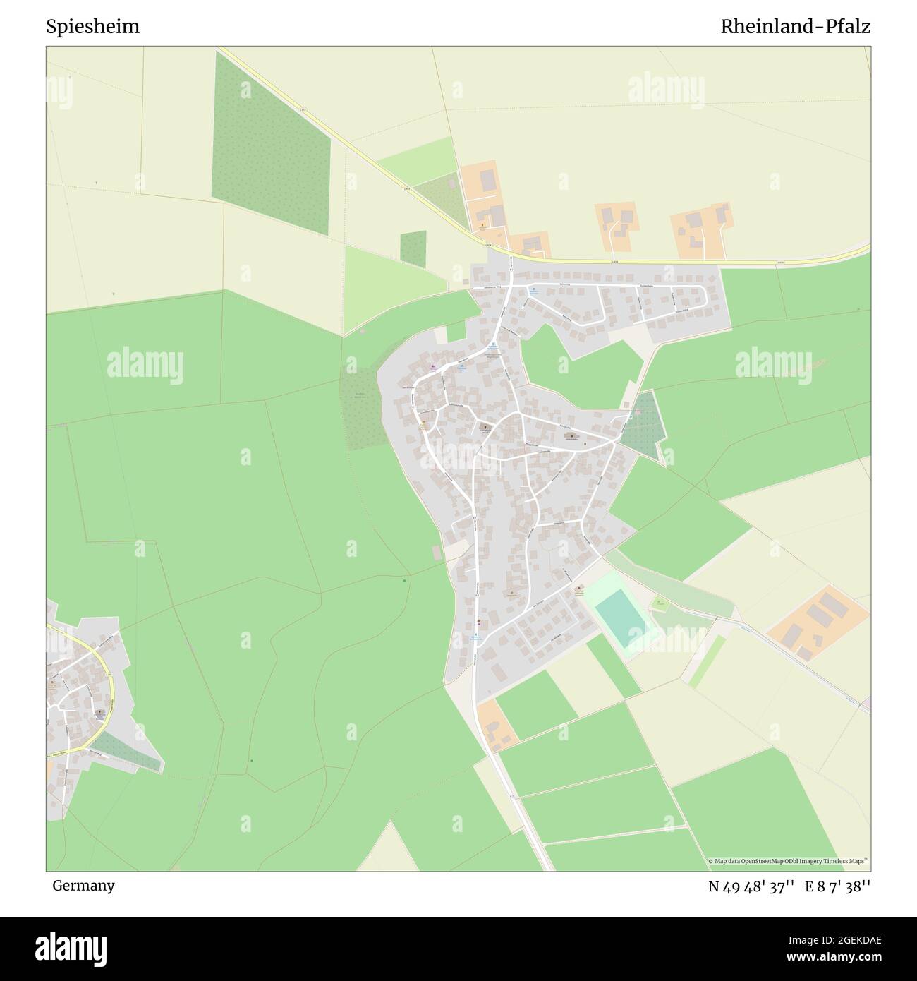 Spiesheim, Germany, Rheinland-Pfalz, N 49 48' 37'', E 8 7' 38'', map ...